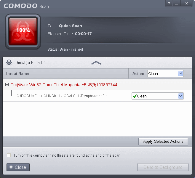 Run a Quick Scan, Scan My PC, Virus Scan, Virus Removal | Internet Security v6.2